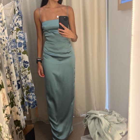 Reformation | Dresses | Nwt Reformation Frankie Silk Dress Verdigris ...